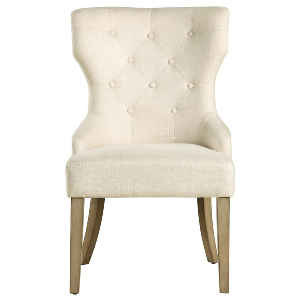 Baney Tufted Upholstered Dining Chair - Beige and Rustic Grey - La ...