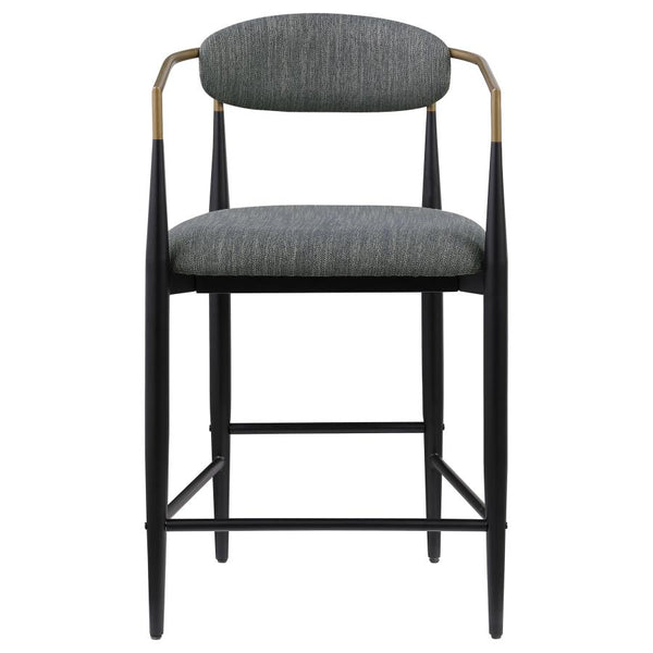 Tina Fabric Upholstered Counter Chair - Dark Grey (Set of 2) - La ...